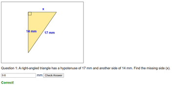 Finding shorter sides with Pythagoras' Theorem