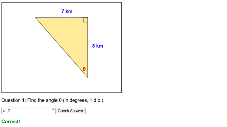 Finding angles using trigonometry